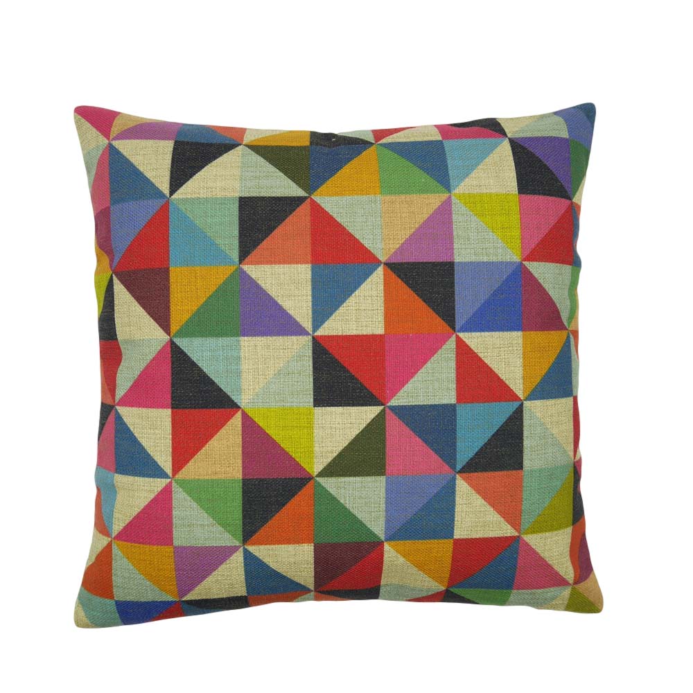 Multi Colour Geometric Cushion Cover 1