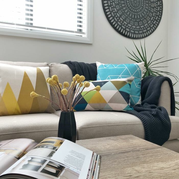 Modern Living Room With Cushions