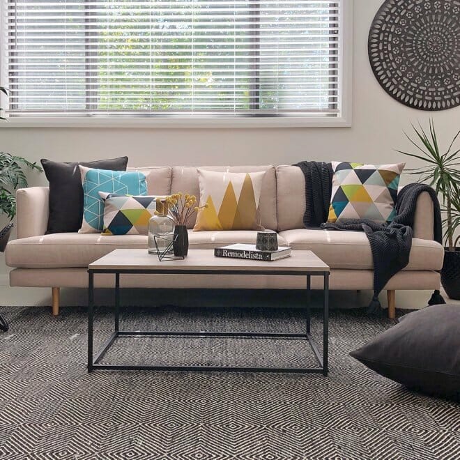 Contemporary Living Room With Decorative Cushions