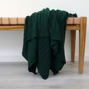 Red Knitted Throw - 150x130cm