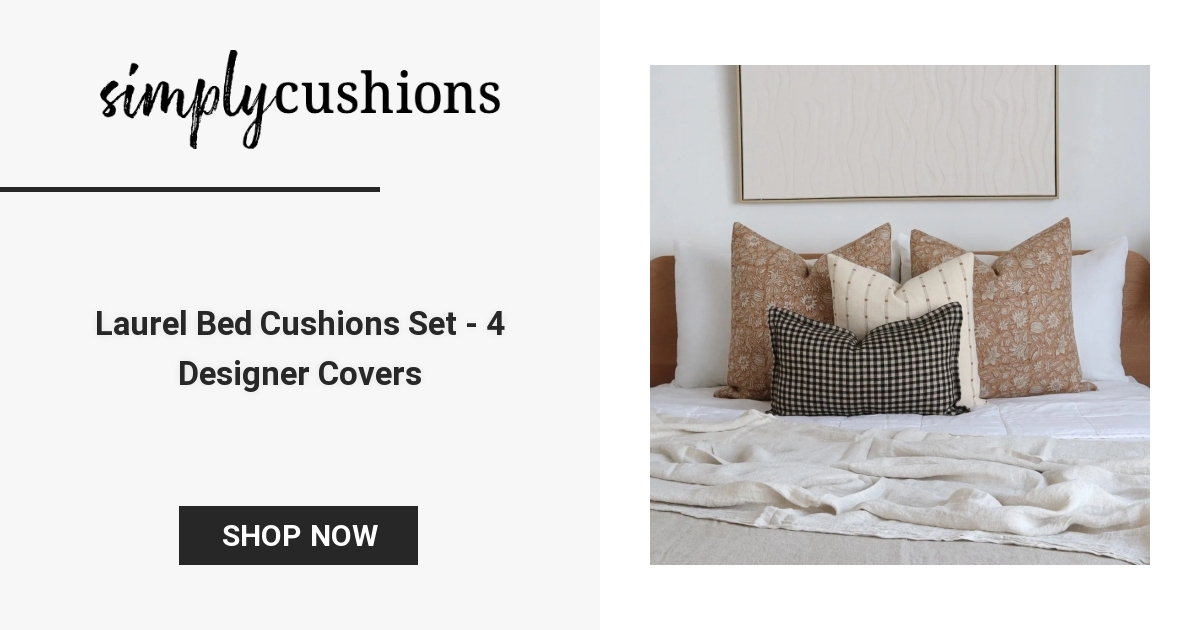 Laurel Bed Cushions Set - 4 Designer Covers